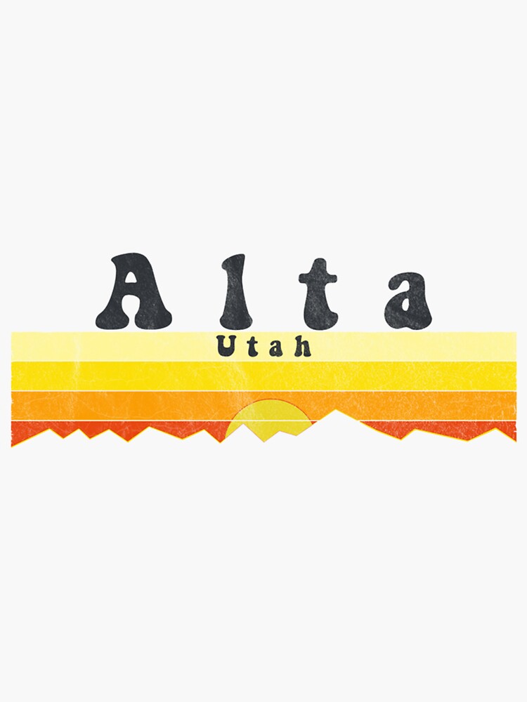 "Retro Vintage Alta, Utah" Sticker for Sale by TangGangfd | Redbubble
