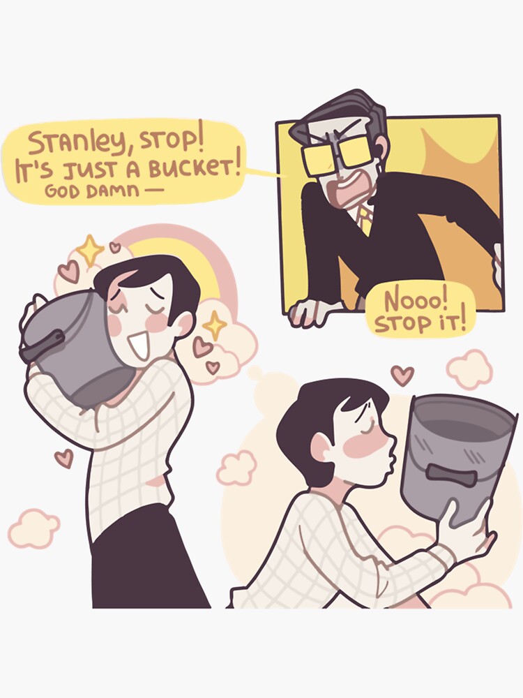 "The Stanley Parable Ultra Deluxe Bucket " Sticker for Sale by ...
