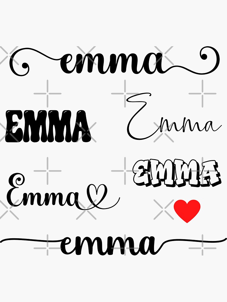 "Emma Personalised for Emma" Sticker for Sale by Meaningfully | Redbubble