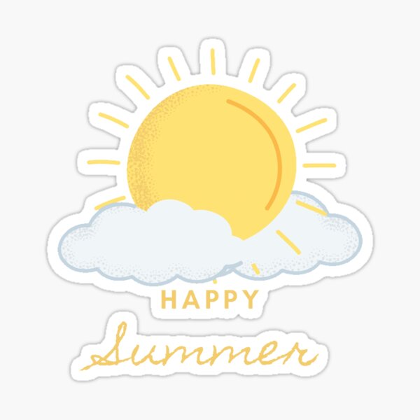 "HAPPY SUMMER" Sticker for Sale by Juaneee | Redbubble