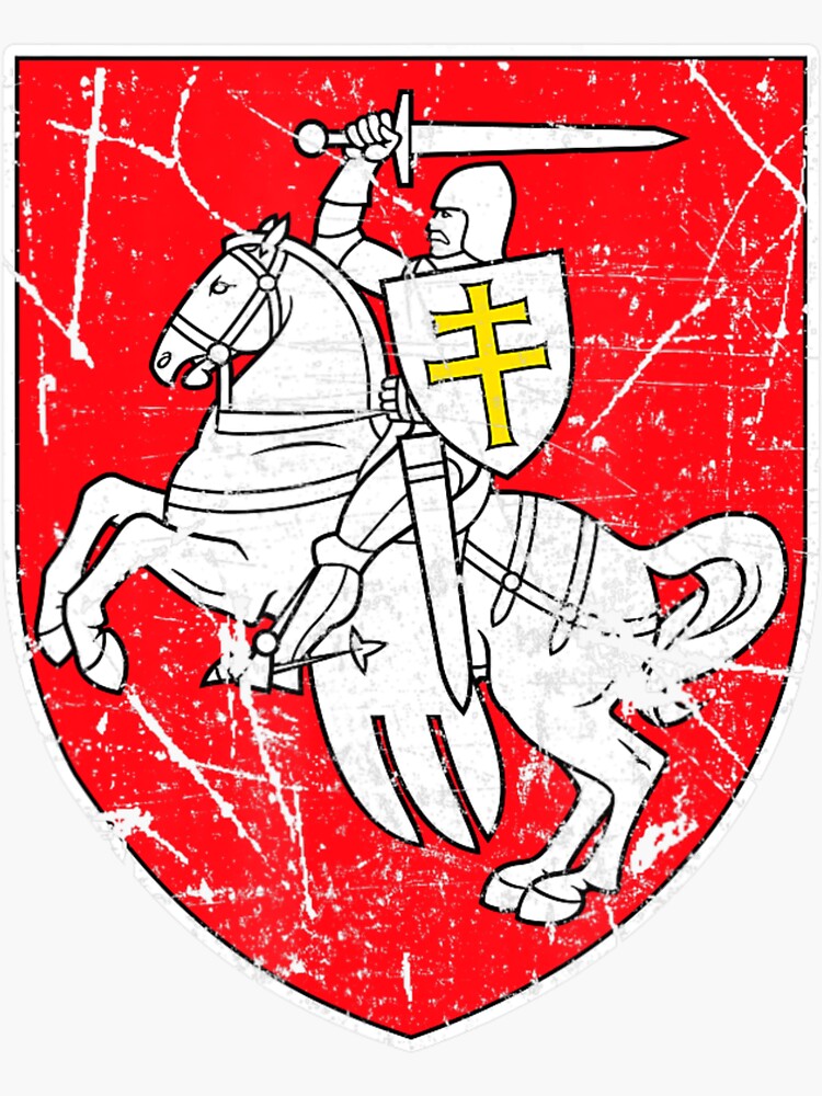 "Belarusian Flag Belarus Pagonya Gerb" Sticker for Sale by ...