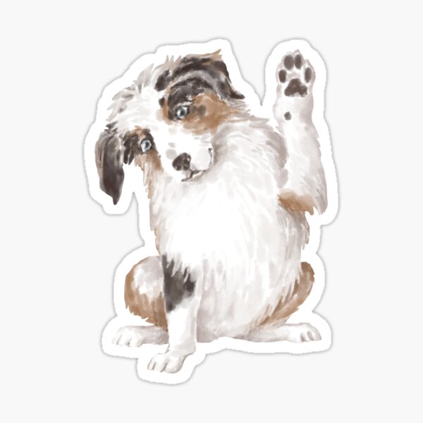 "Dog waving" Sticker for Sale by Tsldesigns | Redbubble