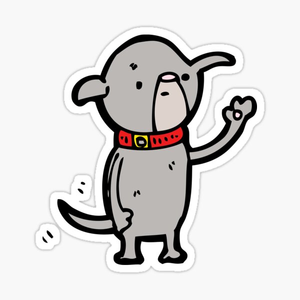 "Dog waving" Sticker for Sale by Tsldesigns | Redbubble