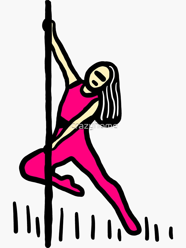 "an elegant pole dancer" Sticker for Sale by crazyhome | Redbubble