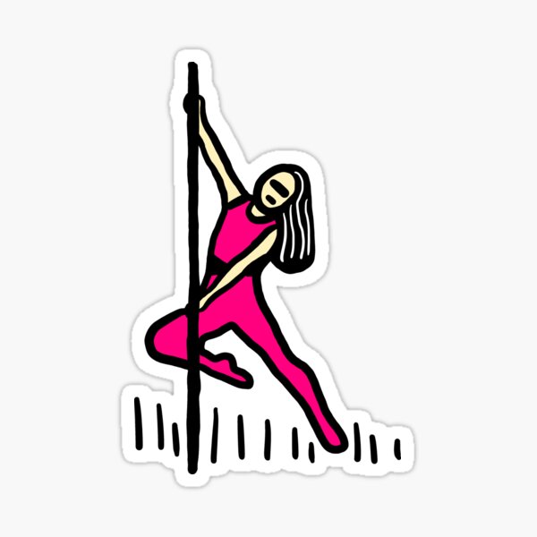 "an elegant pole dancer" Sticker for Sale by crazyhome | Redbubble
