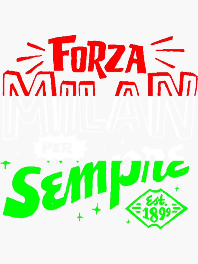 "Ac Milan " Sticker for Sale by FootballJerseys | Redbubble