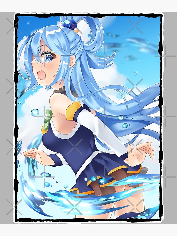 "Aqua Useless Goddess Konosuba Card Anime Gifts For Men" Art Print for ...