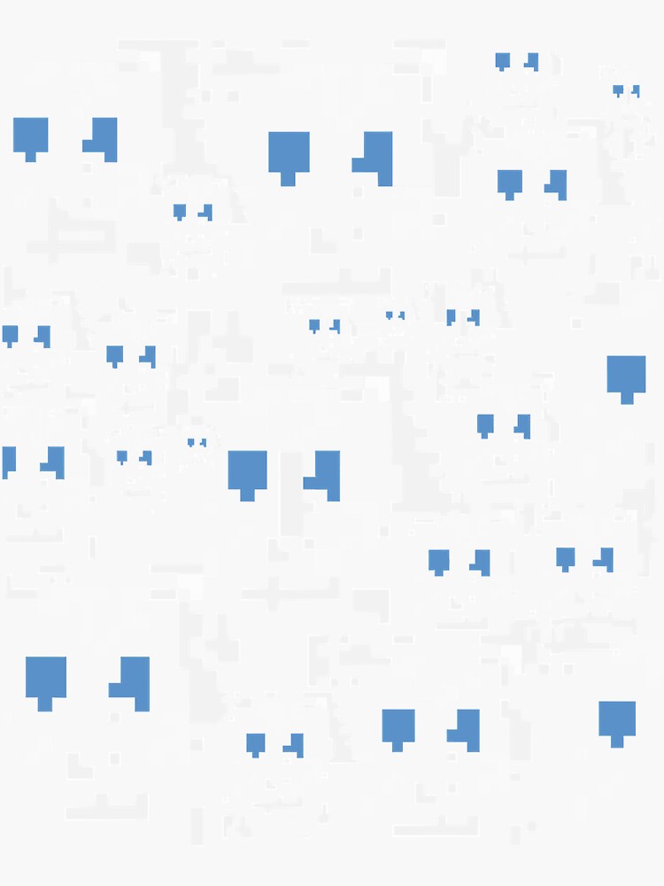 "Modified anti-surveillance disable facial recognition pattern" Sticker ...