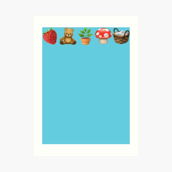 "Cottagecore Emojis " Art Print for Sale by WaltrautGiese | Redbubble