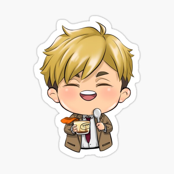 "Miya Atsumu pudding " Sticker for Sale by DearChaz | Redbubble
