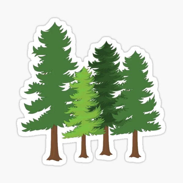 "PINE TREES" Sticker for Sale by michoh | Redbubble