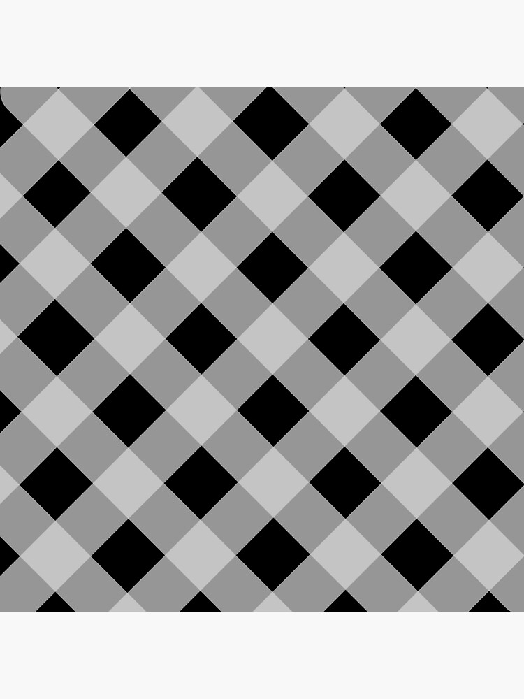 "Checkered Pattern Black and Gray" Sticker for Sale by GemsAnatomy ...