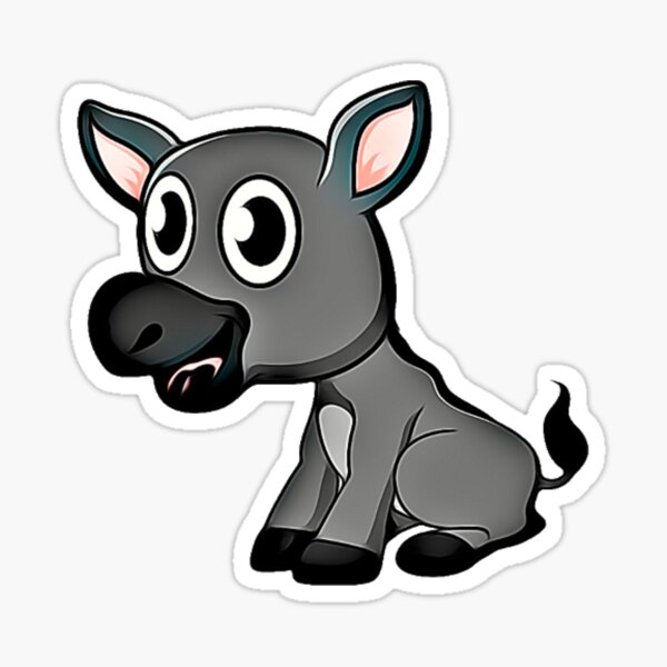 "LITTLE DONKEY" Sticker for Sale by michoh | Redbubble