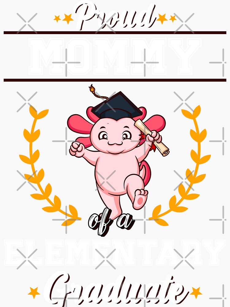 "Proud Mom Elementary Graduate Graduation Party" Sticker for Sale by ...