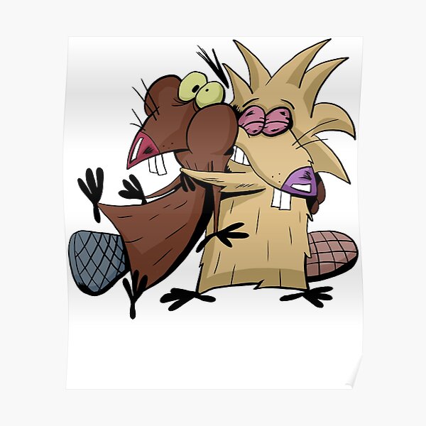 "Mens Womens Angry Cartoon Tv Series Beavers Funny Fans" Poster for ...
