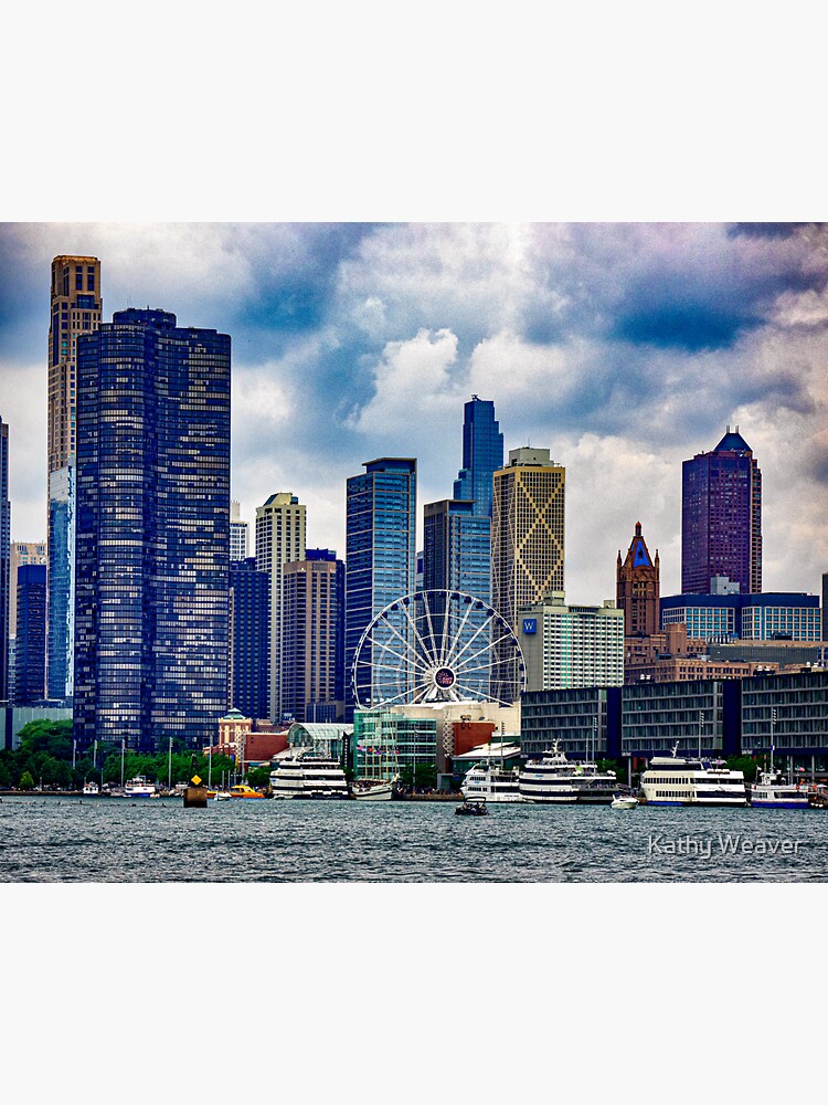 "Chicago at Navy Pier" Sticker for Sale by kdxweaver | Redbubble