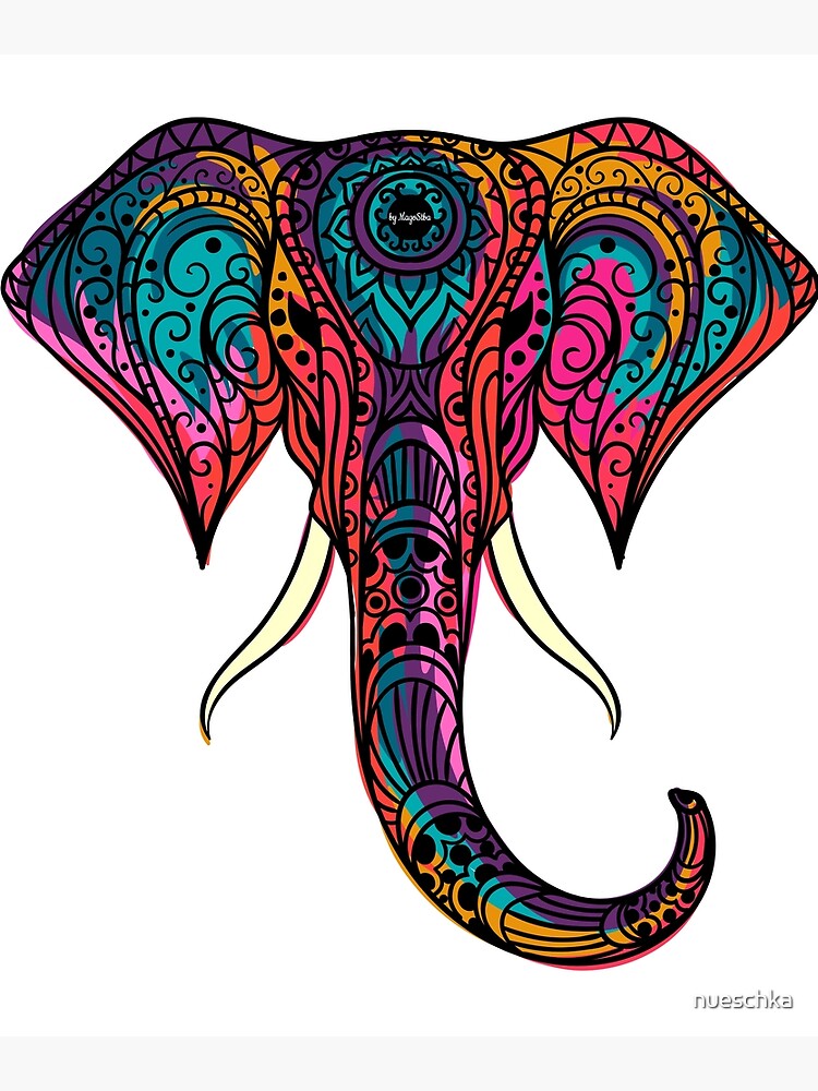 "Elephant Festival Design - Colorful Colors" Poster for Sale by ...