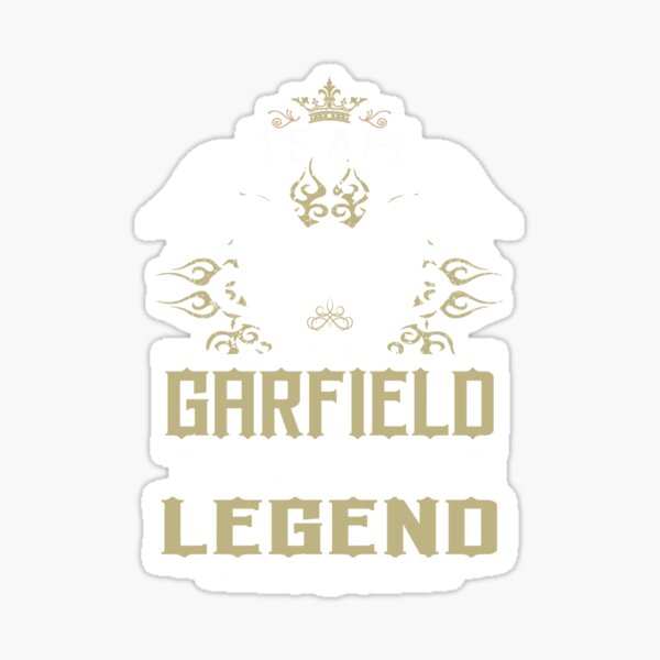 "Red Garfield Name Team Garfield" Sticker for Sale by HanneBrandt ...
