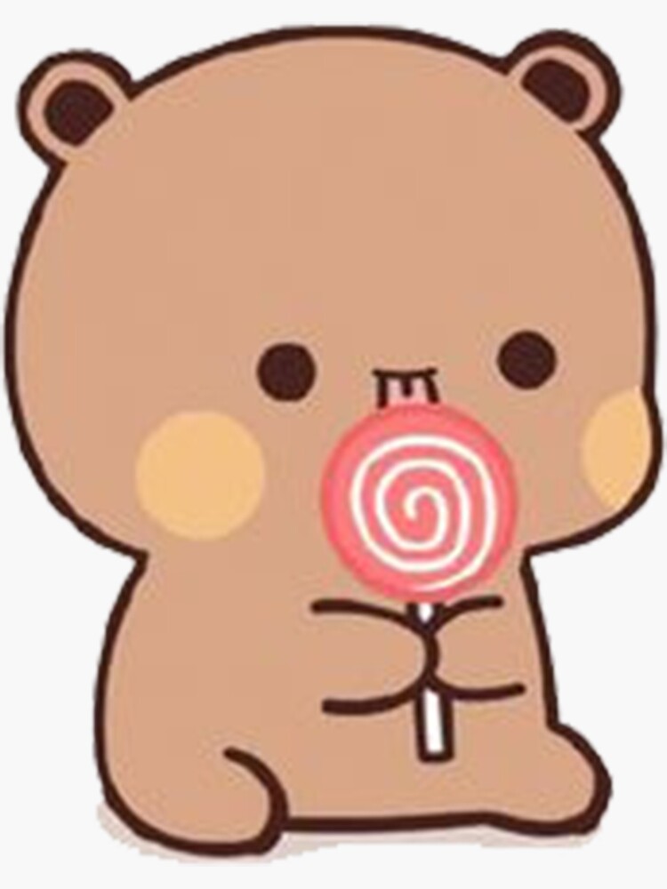 "Cute Dudu Is Eating Lolipop" Sticker for Sale by gingersweet | Redbubble