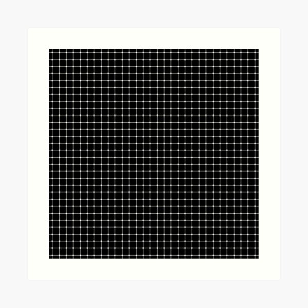 "Black and White Dot Optical Illusion Grid" Art Print by sciencenotes ...