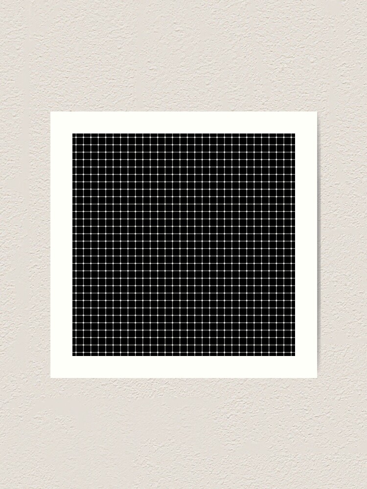 "Black and White Dot Optical Illusion Grid" Art Print by sciencenotes ...