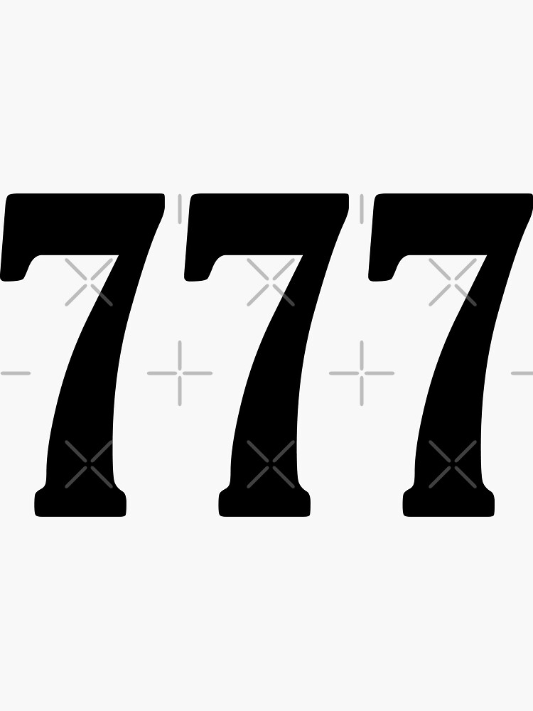 "777 Angel number" Sticker for Sale by Manifest-Store | Redbubble