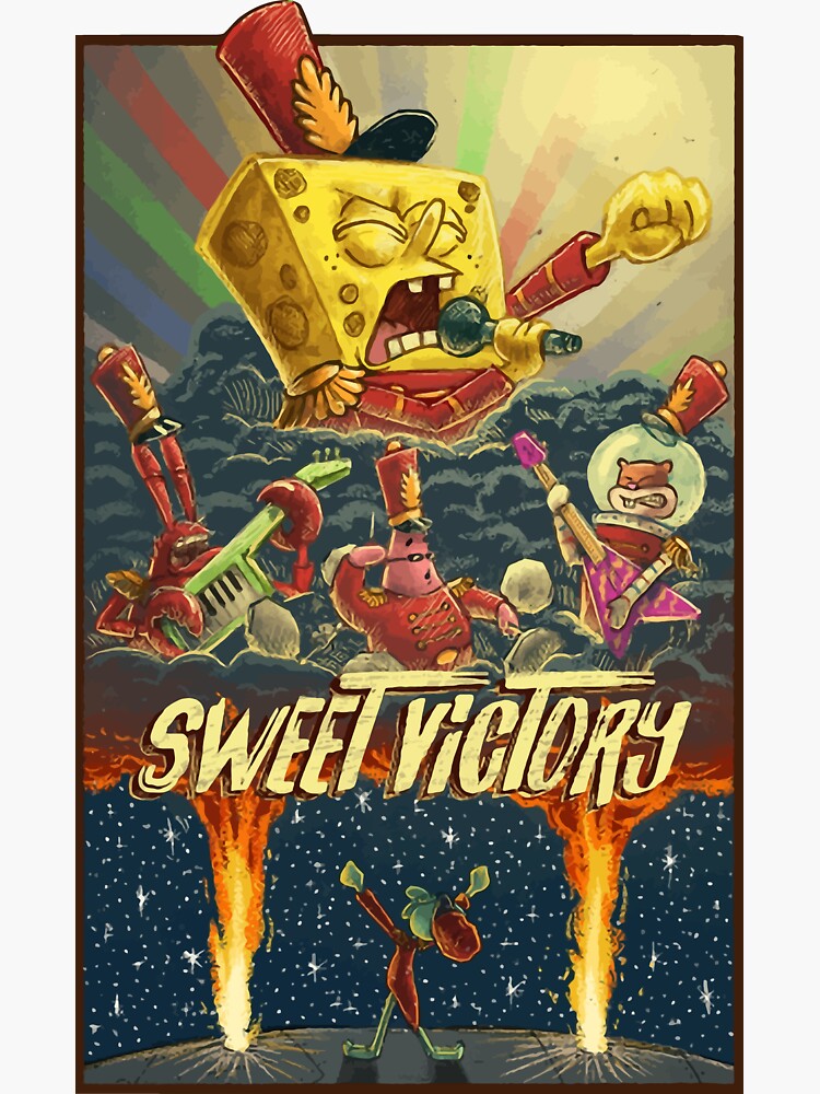 "Spongebob Squarepants Sweet Victory" Sticker for Sale by YansPrint ...