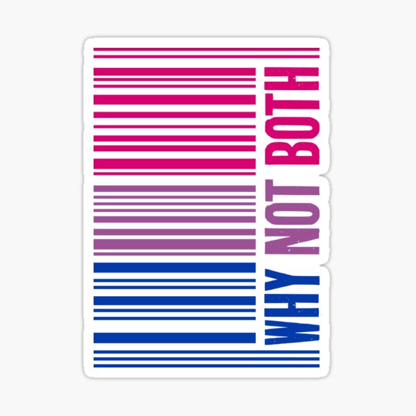 "LGBTQ Bisexual Pride Bi-Furious Why Not Both" Sticker for Sale by ...