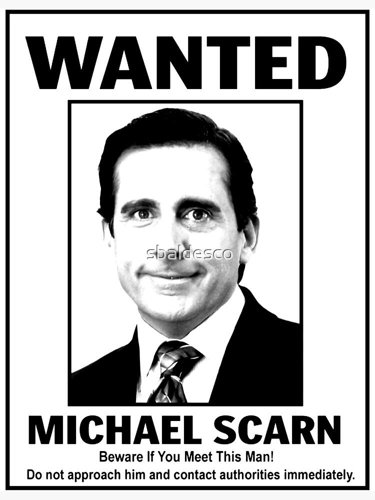Michael Scarn Wanted Poster - Threat Level Midnight - The Office ...