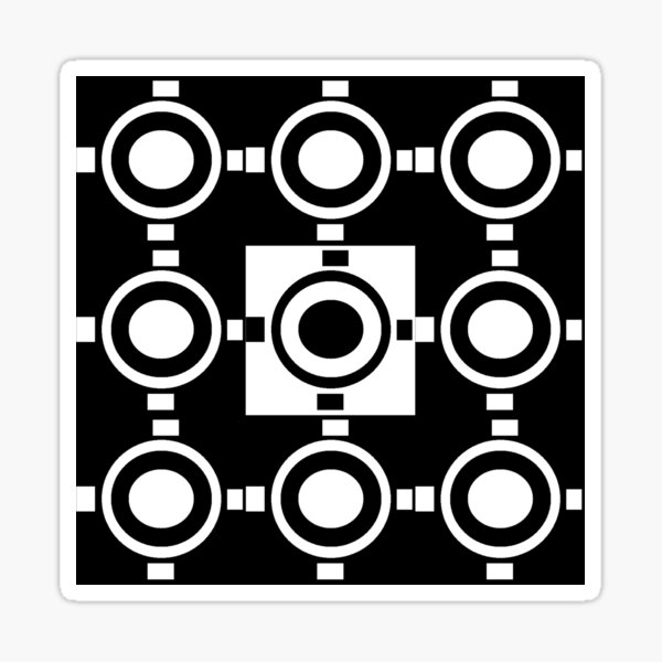 "Black-White Square 2" Sticker for Sale by myDigitalArt | Redbubble