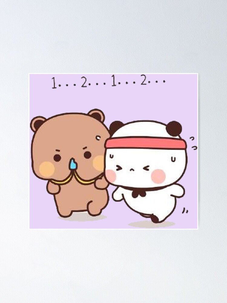 "Cute Couple Bubu And Dudu Are Doing Exercise" Poster for Sale by ...