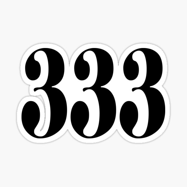 "333 Angel number" Sticker for Sale by Manifest-Store | Redbubble
