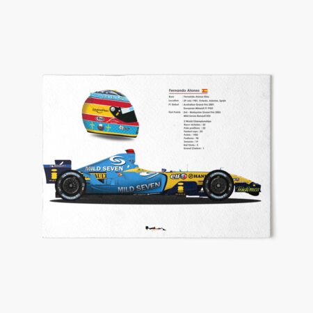 "Fernando Alonso - 2005 Renault R25 helmet" Art Board Print for Sale by ...