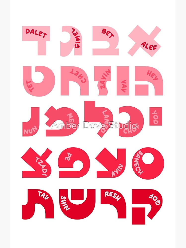 "Hebrew Alef-Bet - Alphabet" Poster for Sale by JMMJudaica | Redbubble