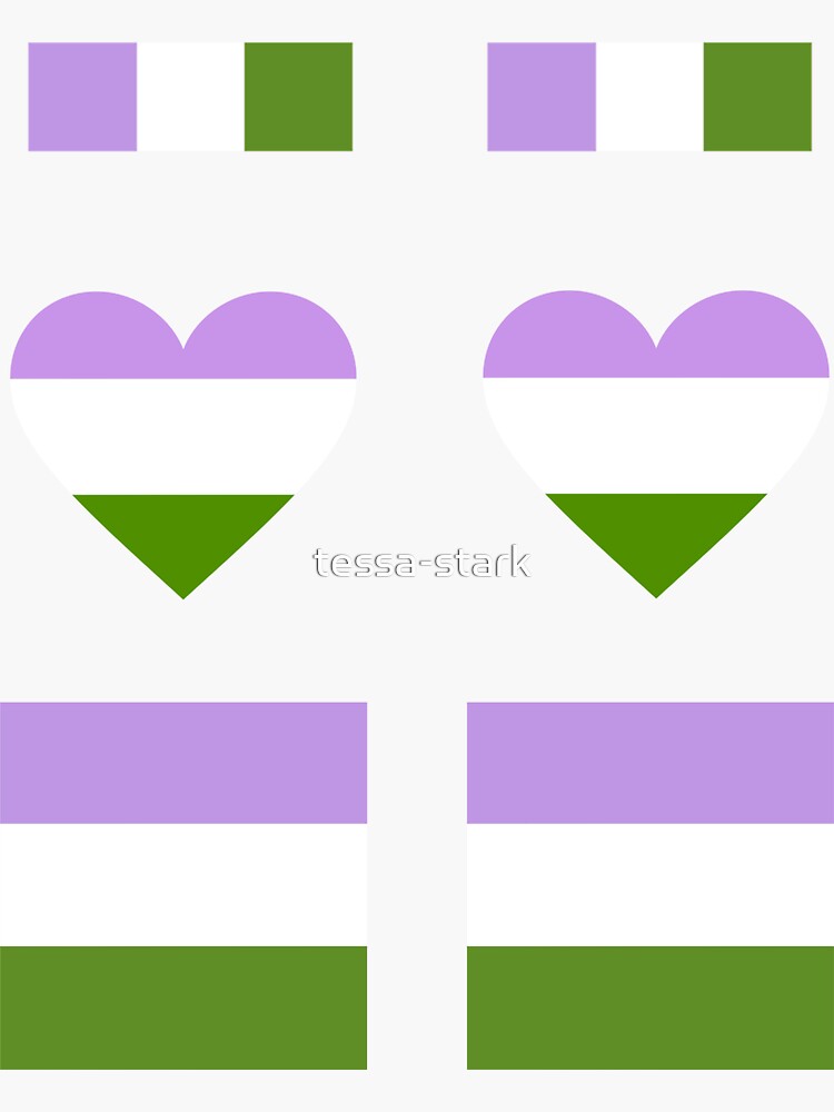 "genderqueer pride sticker set" Sticker for Sale by tessa-stark | Redbubble