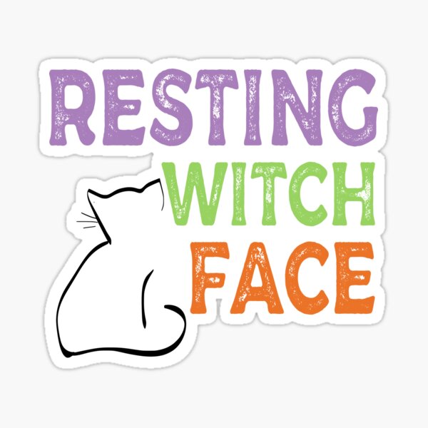 "Resting With face " Sticker by Louise-Carson | Redbubble