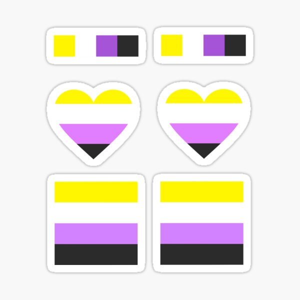 "non-binary pride sticker set" Sticker for Sale by tessa-stark | Redbubble