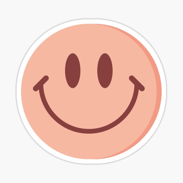 "Smiley Face [Peach]" Sticker by ElviraSamadi | Redbubble