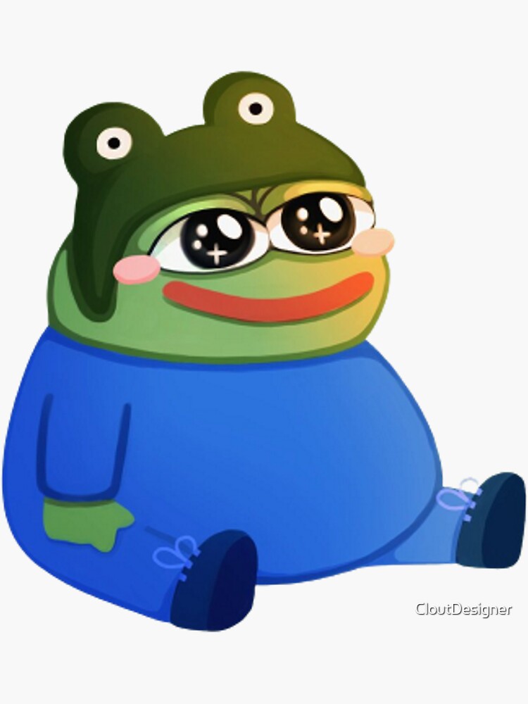"peepoSit" Sticker for Sale by CloutDesigner | Redbubble