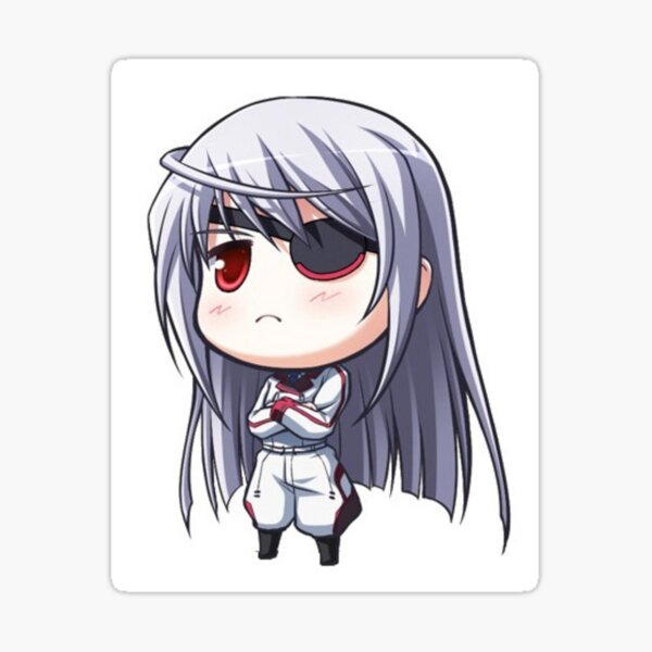 "Chibi anime with eyepatch " Sticker for Sale by CosmoCreation | Redbubble