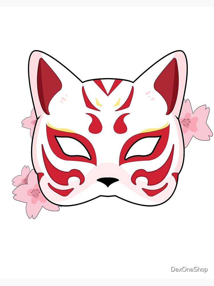 "Kitsune mask" Art Board Print for Sale by DexOneShop | Redbubble