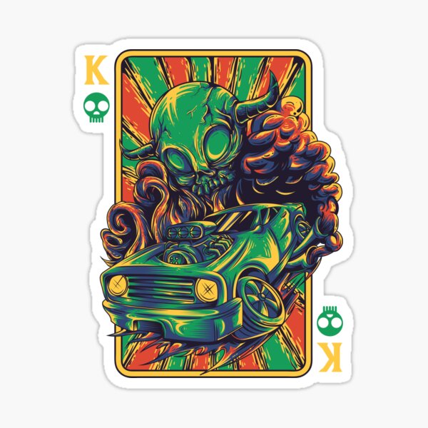 "King of Kings - A Great Illustration based with street art" Sticker ...