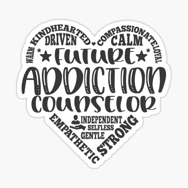 "Future Addiction Counselor" Sticker for Sale by brackerdesign | Redbubble