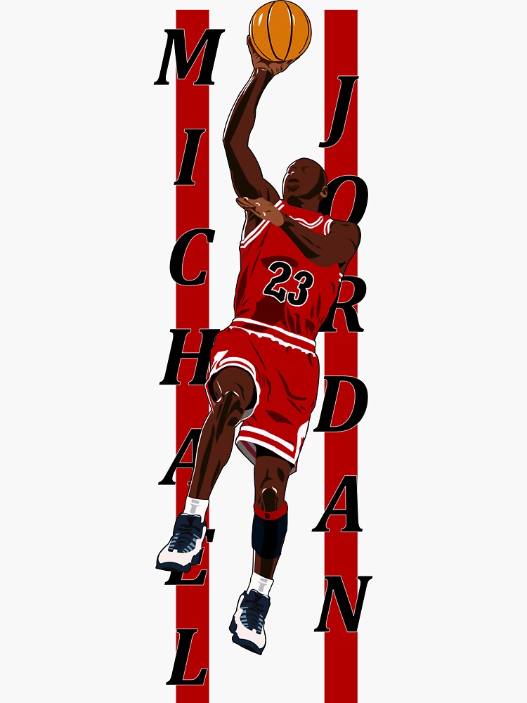 "Michael Jordan 23" Sticker for Sale by Zeghadishop | Redbubble