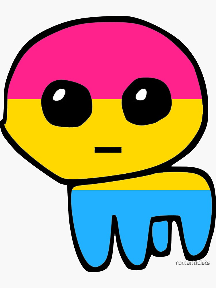 "tbh creature / autism creature pansexual pride flag " Sticker for Sale ...