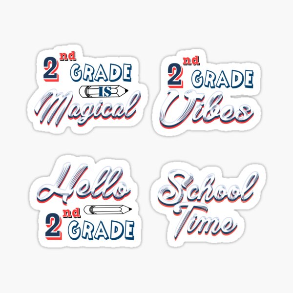 "Hello second grade sticker bundle" Sticker for Sale by SmilingTees ...