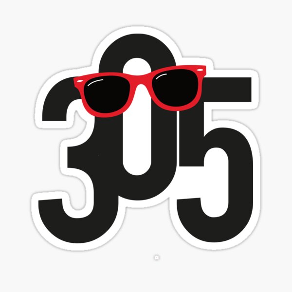 "305" Sticker for Sale by blackychaan | Redbubble