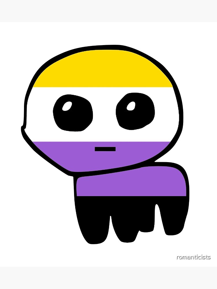 "tbh creature / autism creature non-binary pride flag " Poster for Sale by romanticists | Redbubble