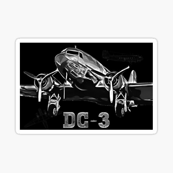 "McDonnell Douglas DC-3 Aircraft" Sticker for Sale by Aerolovers ...