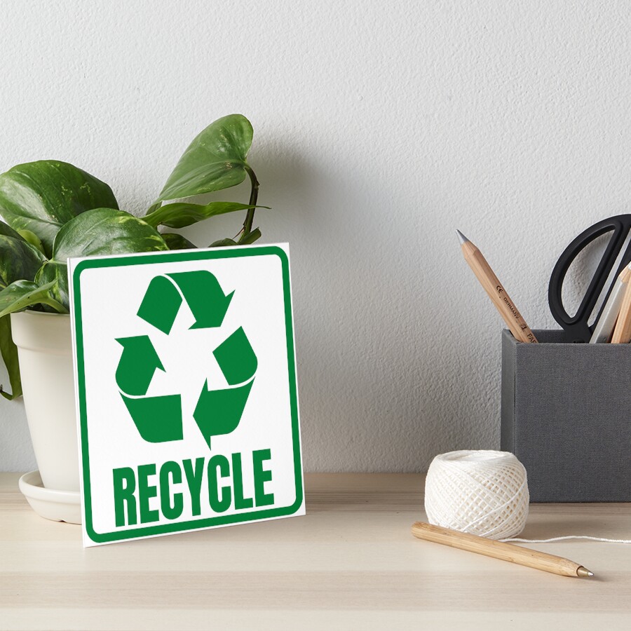 "Recycling Bin Signs" Art Board Print for Sale by noyomiart | Redbubble